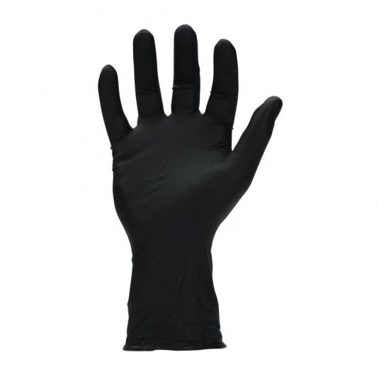 Megaman N66088 Disposable Powder-Free Black Nitrile Gloves - Workwear.co.uk